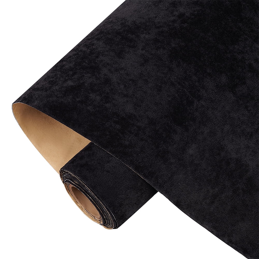 1 Roll Velet Cloth Self-adhesive Fabric Black 40cm - Walmart.com