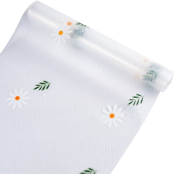 1 Roll Washable PE Liner Mats for Drawer Refrigerator Rectangle with ...