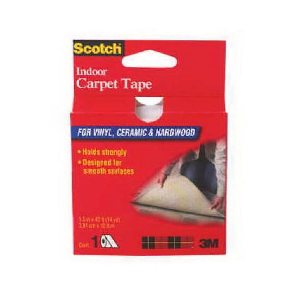 3M, Carpet Tape, 42 ft L, 1-1/2 in W, Double Sided Indoor Tape ...