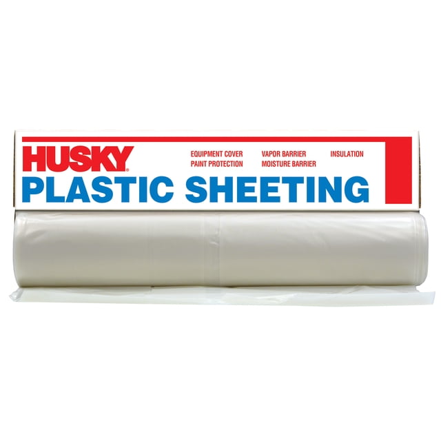 Husky Polyethylene Construction & Painting Plastic Sheeting, 10' x 100 ...