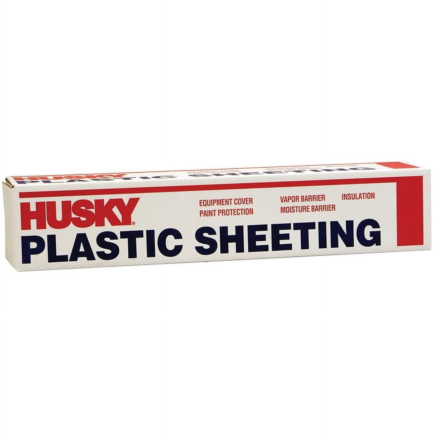 Husky 8'x100' 4-Mil Polyethylene Construction Plastic Sheeting, Clear ...