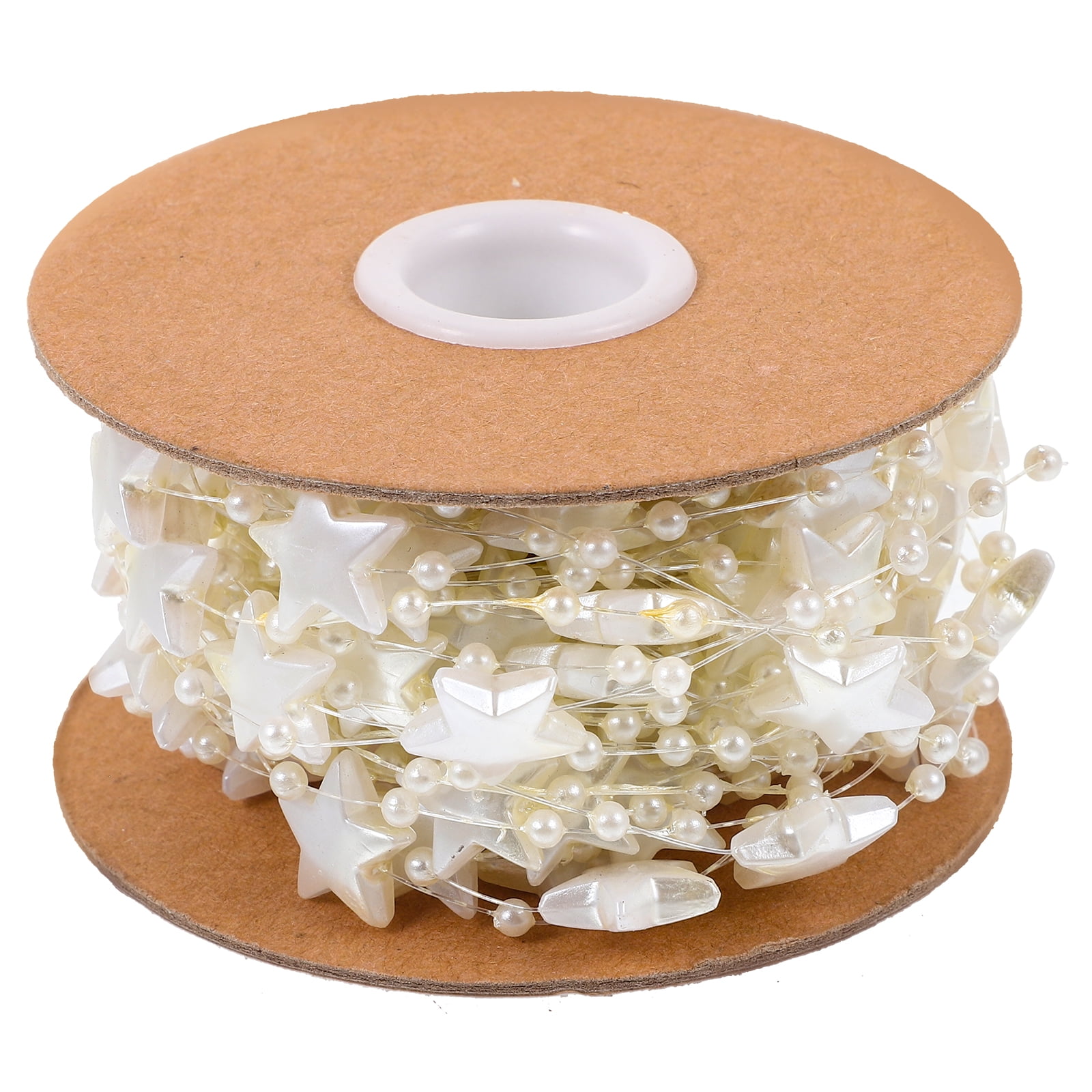 1 Roll of Beaded Line Star Beading Chain Star Shaped Pearl String ...