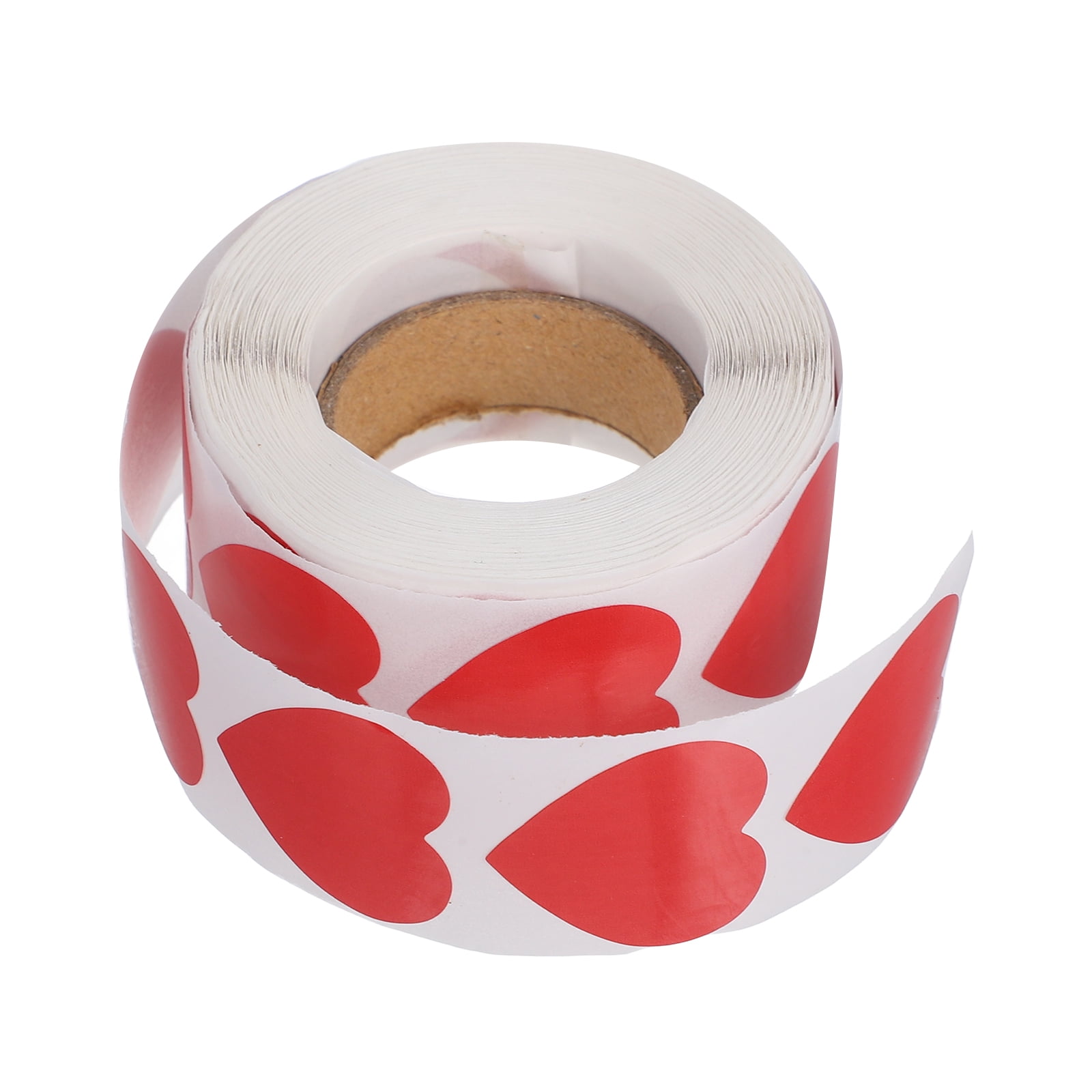 1 Roll of Decorative Labels Stickers Heart Sealing Stickers Red Heart ...