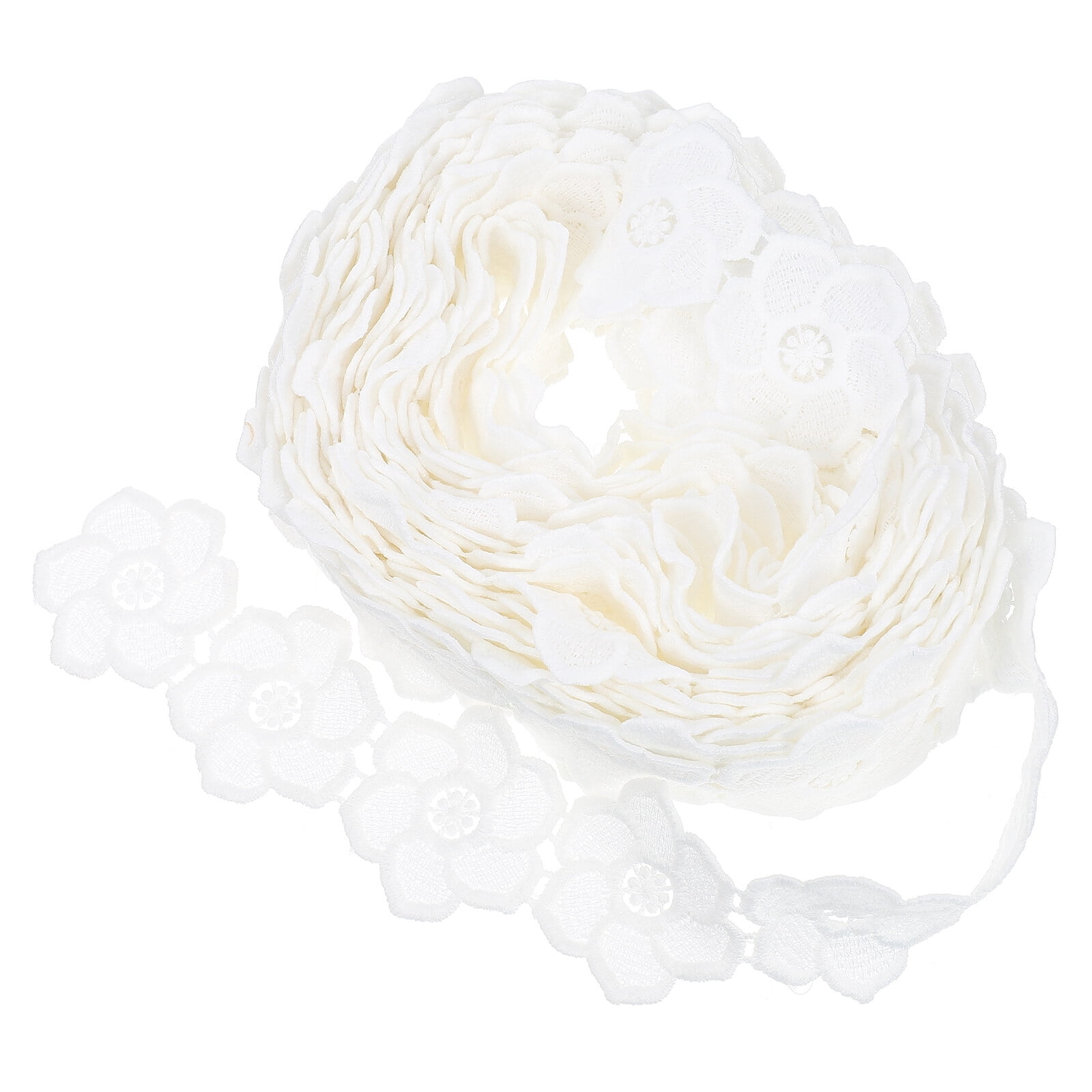 1 Roll of Embroidery Flower Lace Trim DIY Ribbon Trim Bridal Cloth ...