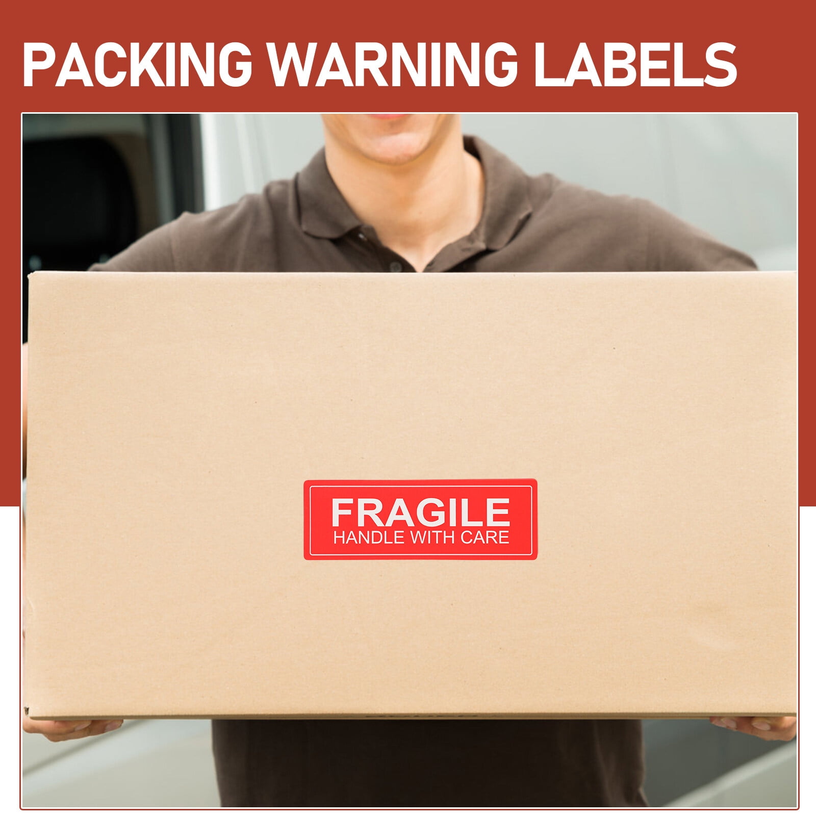 1 Roll of Fragile Handle With Care Sticky Label Stickers Warning Labels ...