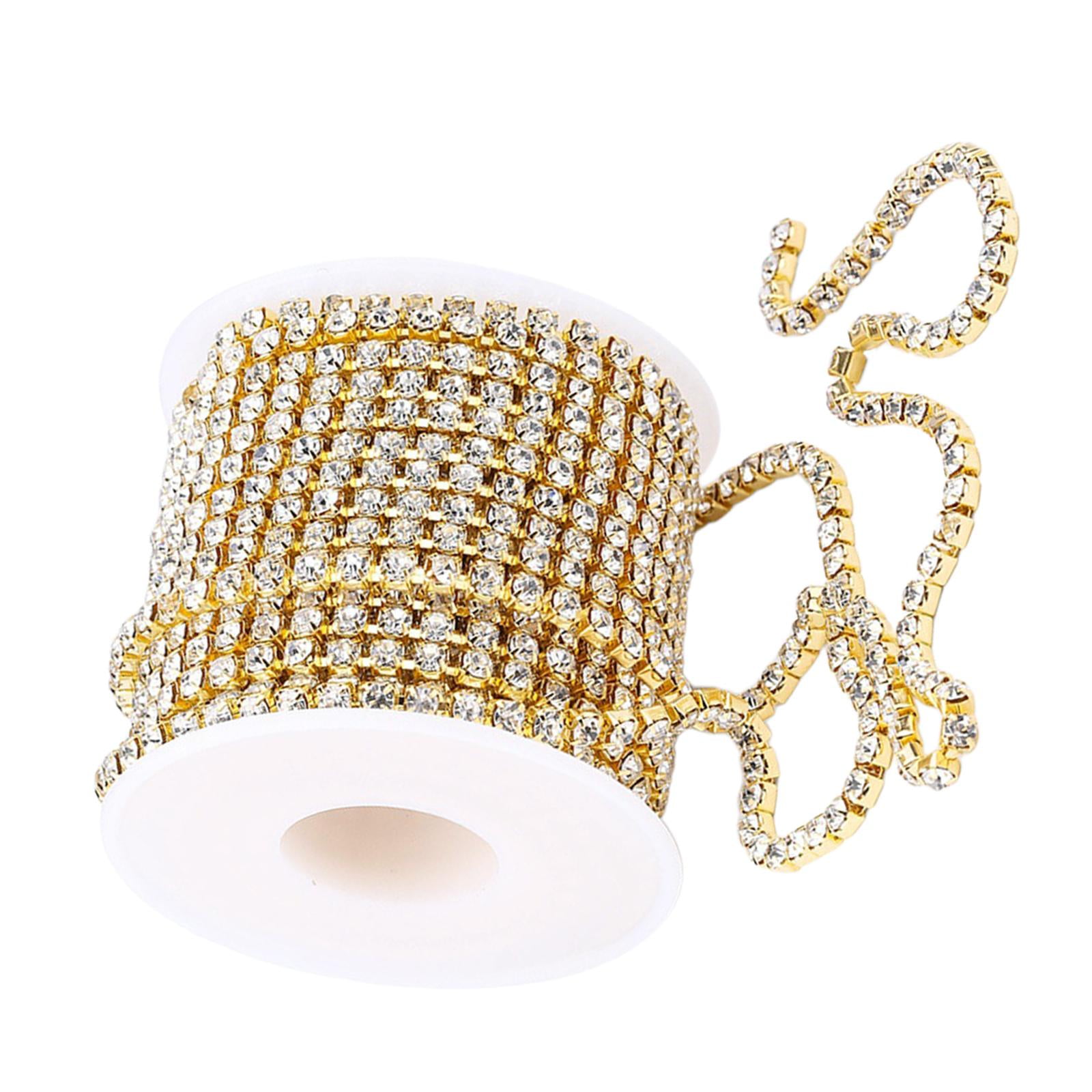 1 Roller 10 Yards Chain, Glass s Closed Chain, Sewing in Crystal Chain ...
