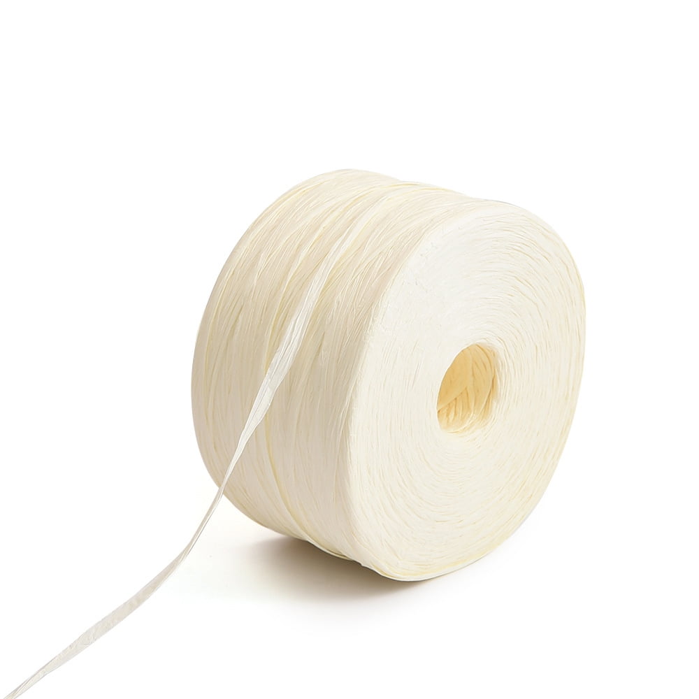 1 Rolls Natural Raffia Paper Ribbon Matte Twine Raffia Ribbon Paper ...