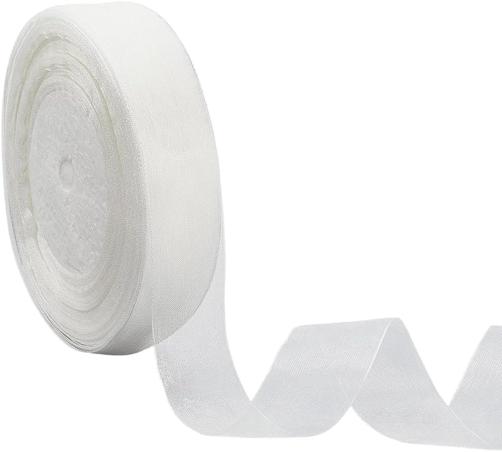 1 Rolls Sheer Organza Ribbon Wide Ribbon for Wedding Decorative Floral ...