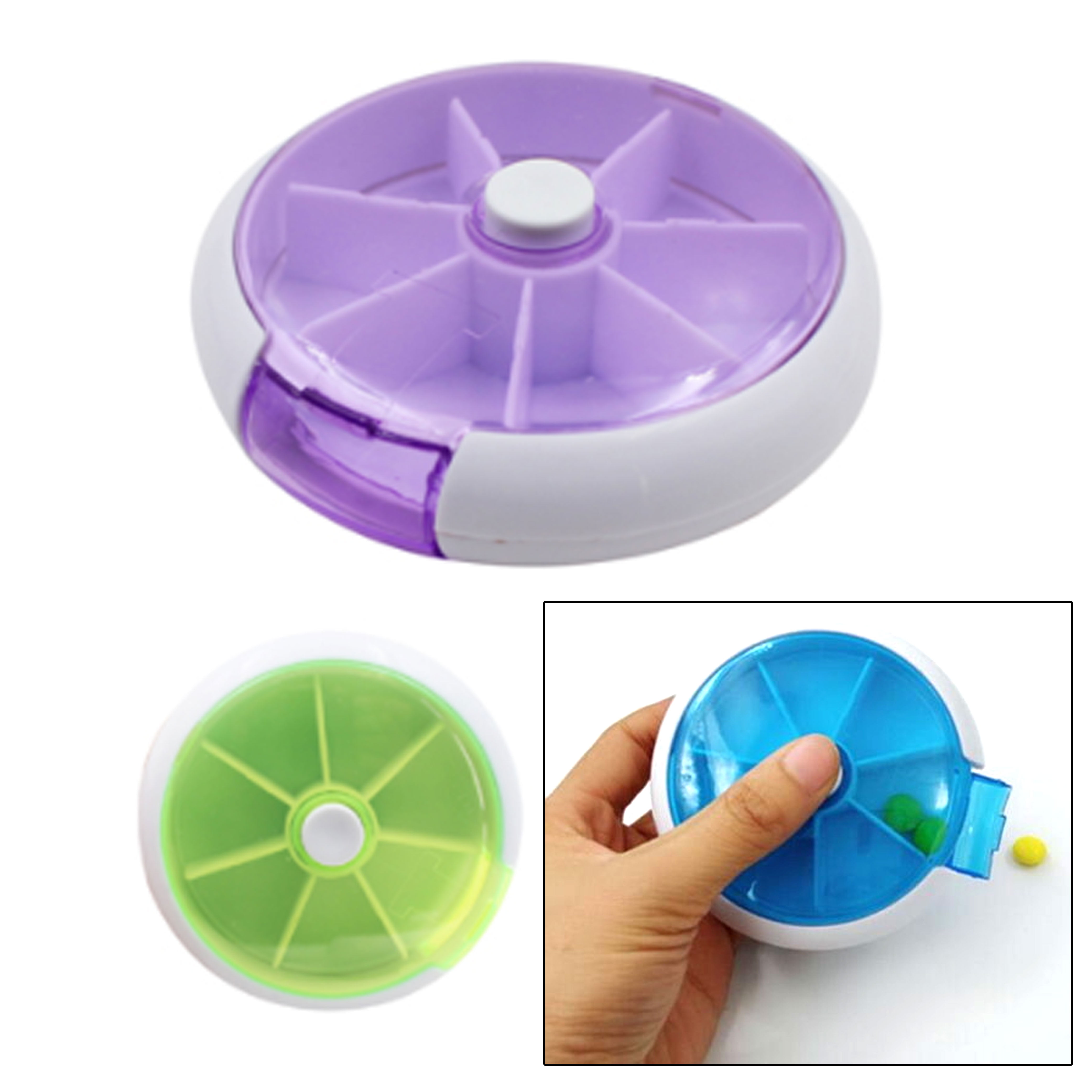 ATB 7 Day Weekly Pill Organizer Dispenser Compact Medicine Container in ...