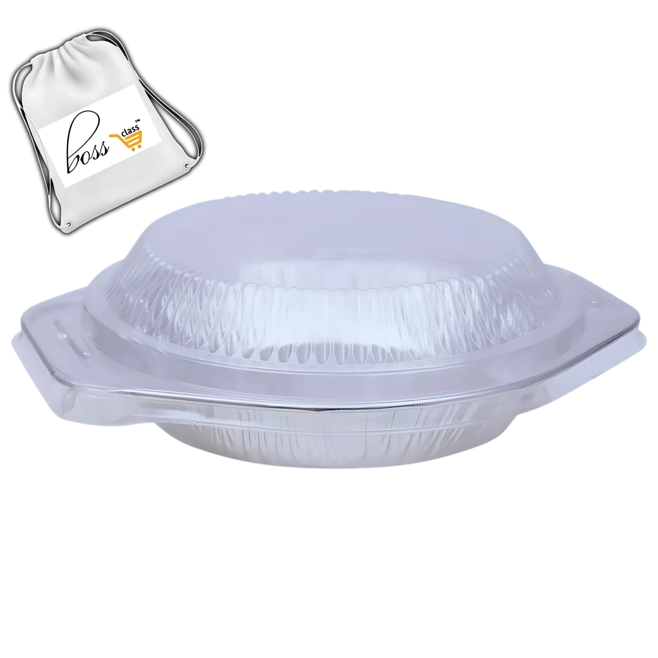 (1) Round Foil Pie Pan with Lid, 9.5 Inch Disposable Aluminum Baking ...