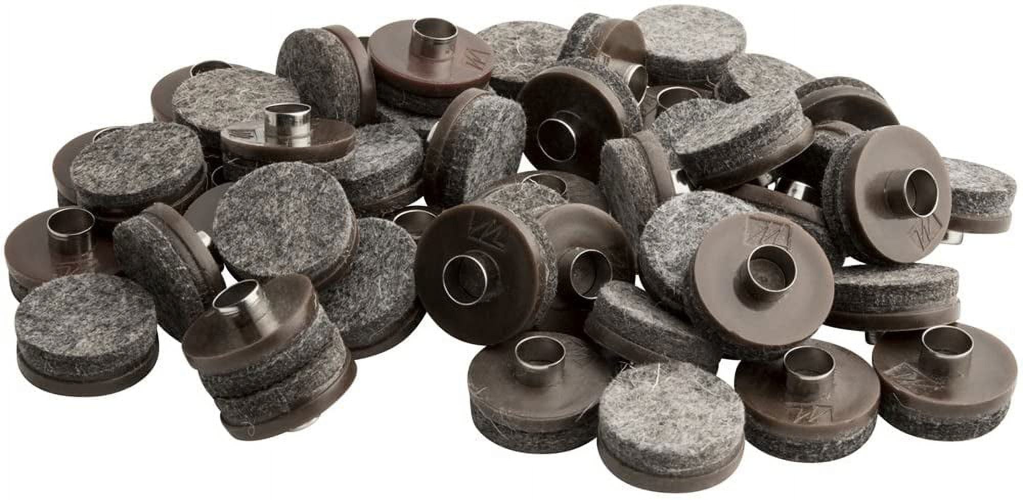 1" Round Nail-On Felt Furniture Sliders, Protective Heavy-Duty Felt ...