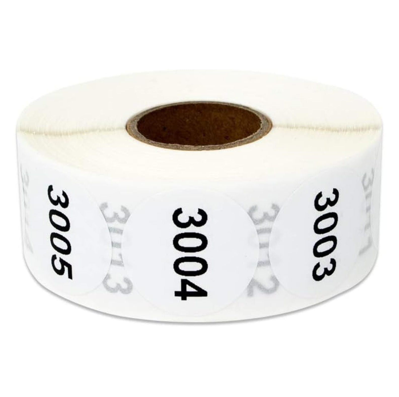 1" Round Number Labels 3001-4000 - 1000 Stickers - Inventory, Auctions ...