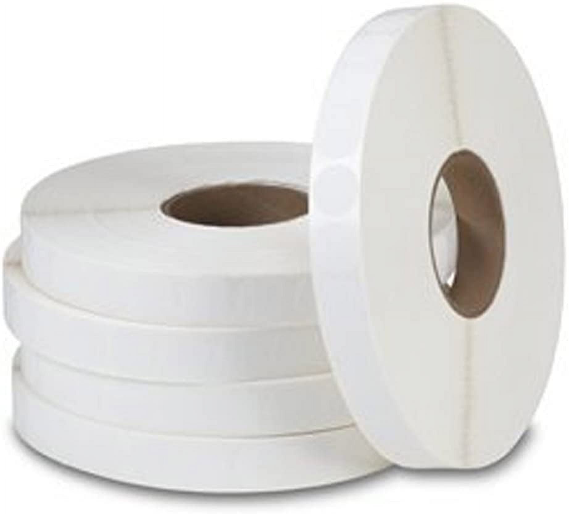 1" Round White Paper Tabs/Wafer Seals w Pinfed Edges - Roll of 3,125 ...