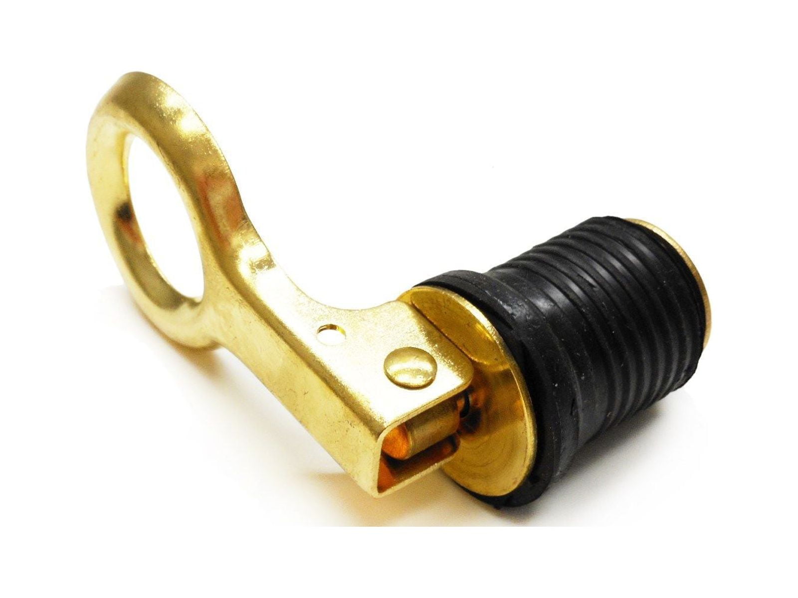 1" Rubber Brass Snap Flip Style Boat Hull Livewell Drain Plug Bass ...