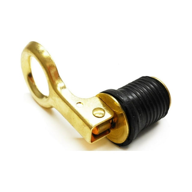 1" Rubber Brass Snap Flip Style Boat Hull Livewell Drain Plug Bass ...