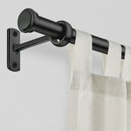 Exclusive Home Topper Outdoor Curtain Rod and Finial Set, Matte Black ...