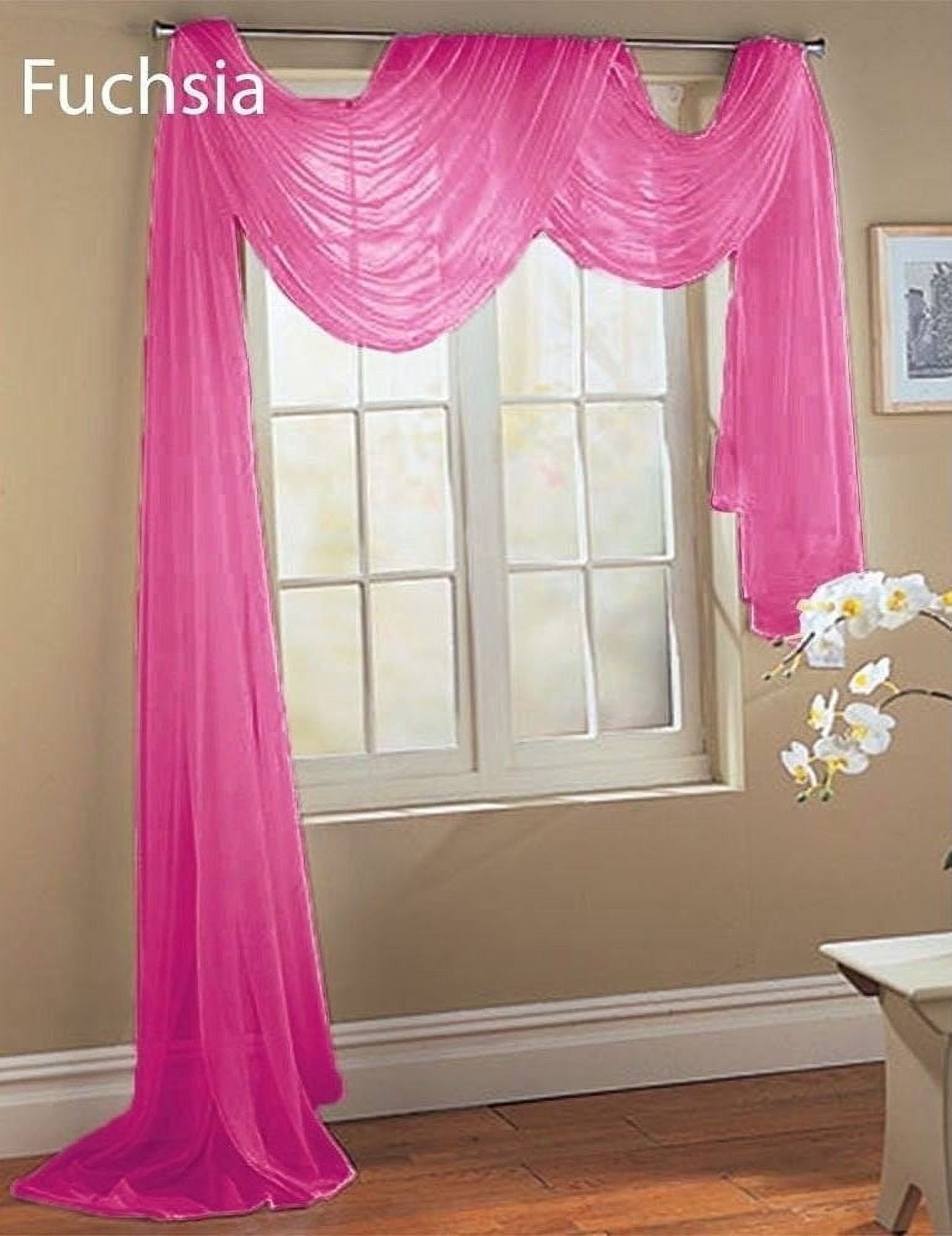 1 SCARF WINDOW SHEER VOILE VALANCE HOME EVENT PARTY WEDDING DESIGN ...