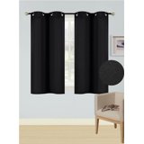 1 SET 100% BLACKOUT INSULATE THERMAL SHORT PANELS WINDOW CURTAIN IN 36 ...