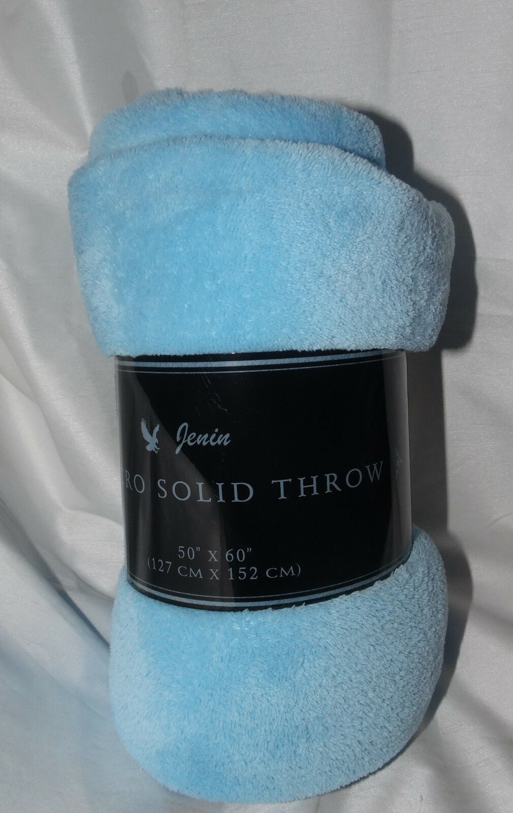 1 SKY BLUE Solid Soft Warm Versatile Small Throw Lightweight Travel ...