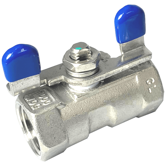 1" SS (316) Ball Valve-1 piece Standard Port 1,000 psi (WOG) Butterfly ...
