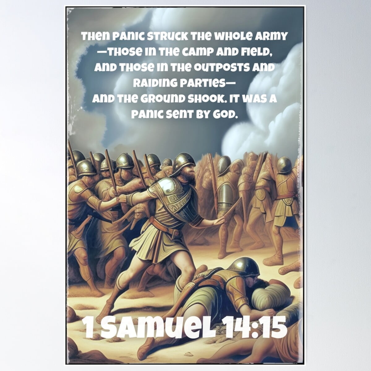 1 Samuel 14:15 Poster Wall Art, Modern Wall Decor For Living Room ...
