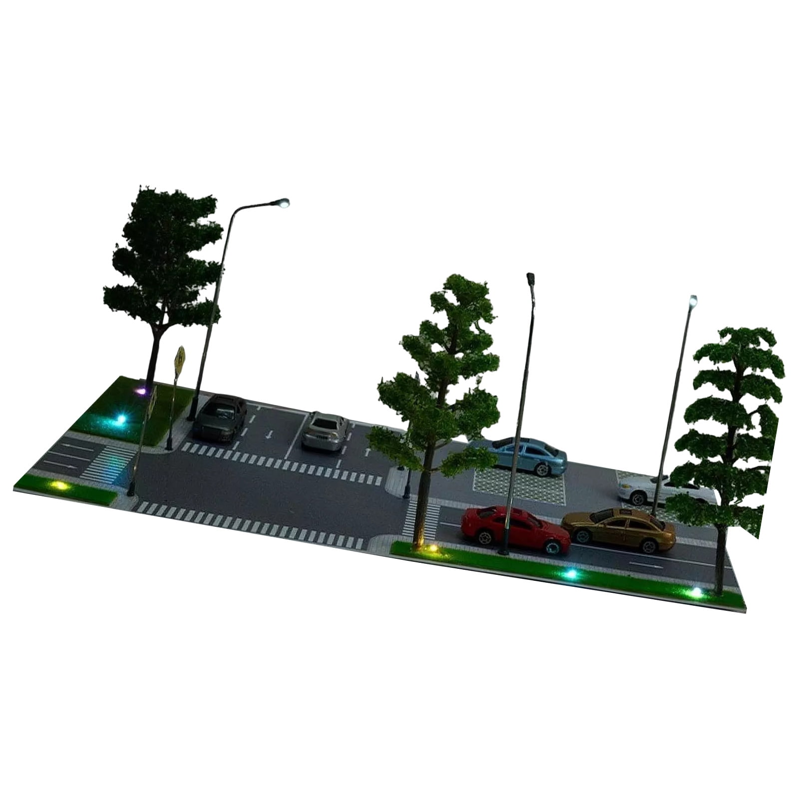 1 Sand Table Scene Building Model HO Scale LED Lighting Parking Lots ...