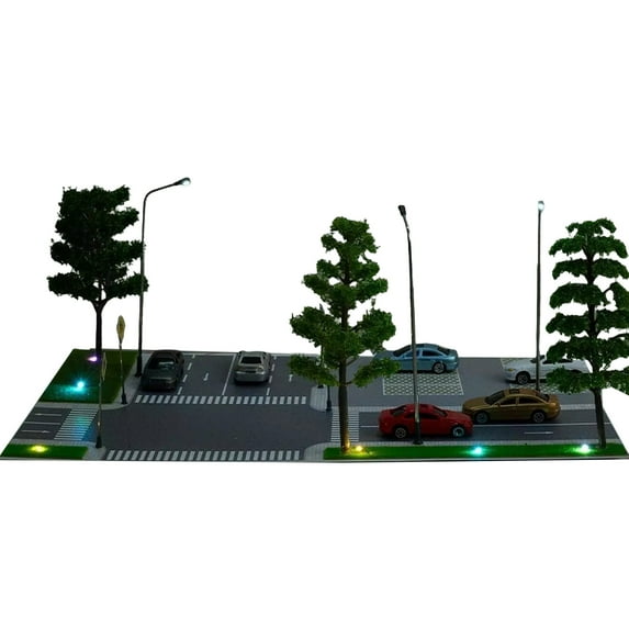 1 Scale City Road Scene Model Kits HO Scale LED Lighting Parking Lots ...