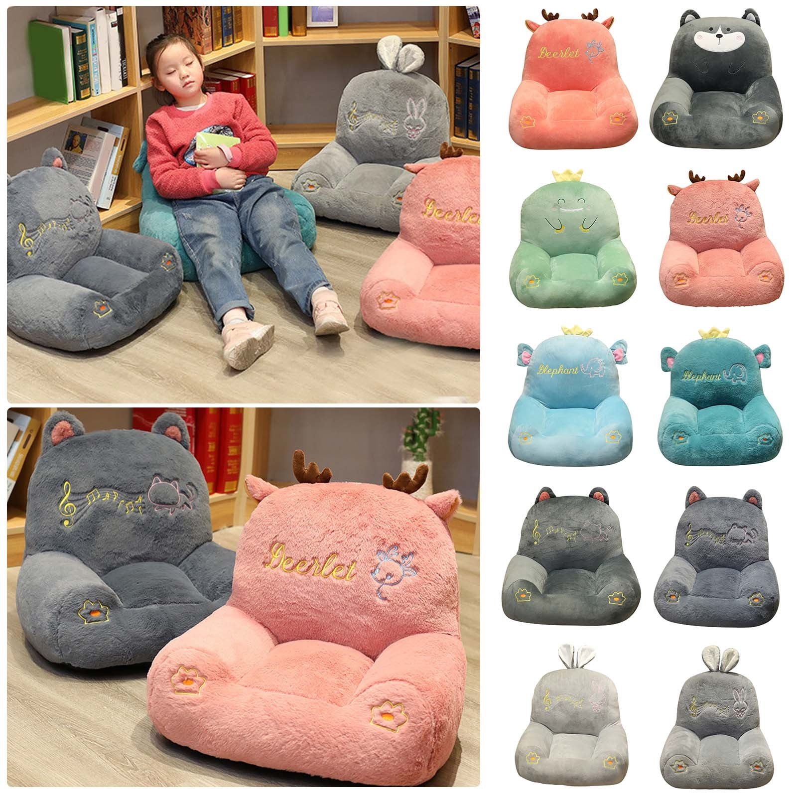 1× Seat Cushion Children's Sofa Dual Purpose Folding Seat Can Sit ...