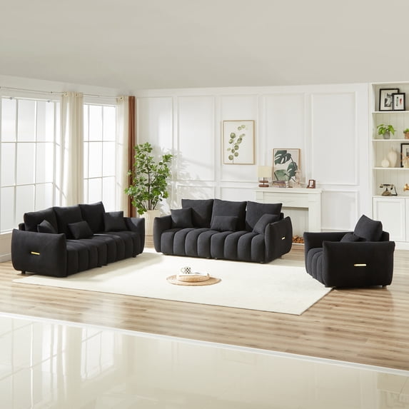 1 Seater + 3 Seater + 3 Seater, Combo Sofa Modern Living Room Sofa ...