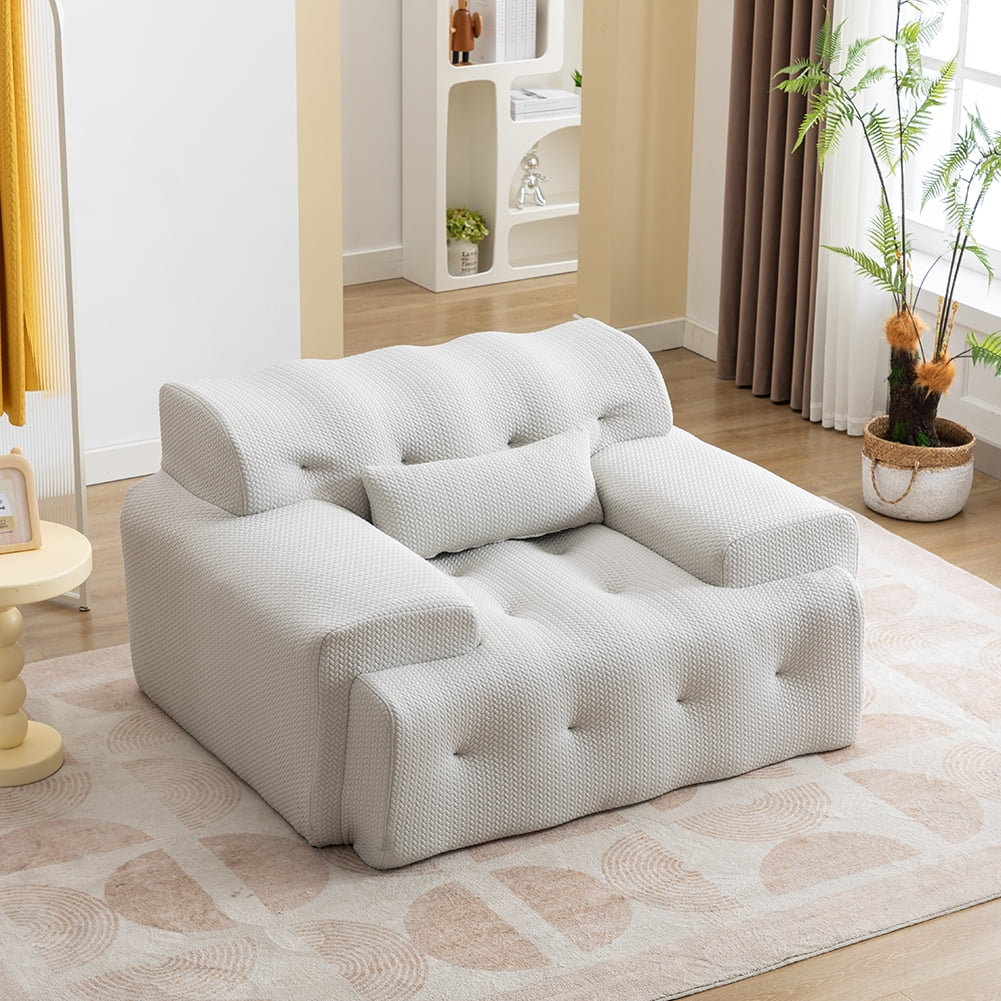 1 Seater Comfy Sofa Couch High-Density Pure Foam Couches No Assembly ...