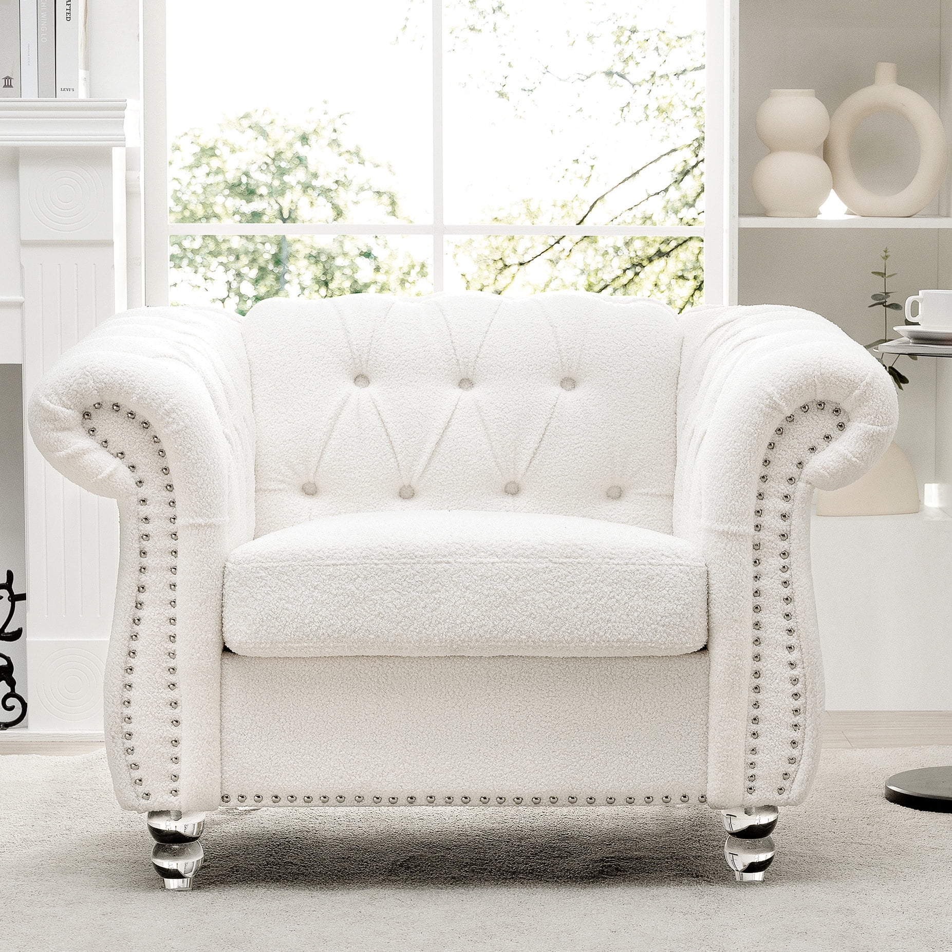 1 Seater Couch | Pine+Laminated Structure & Gourd Legs | Residential ...