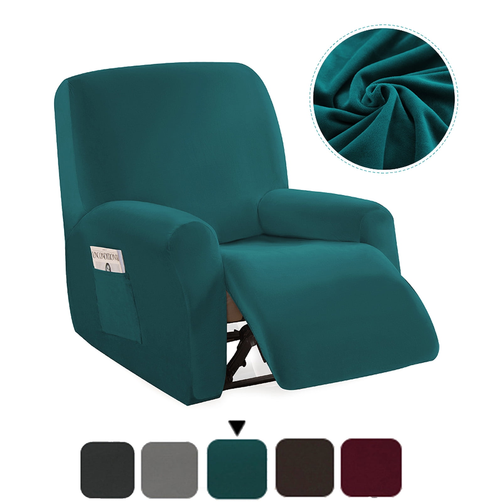 1-Seater Stretch Recliner Chair Cover Elastic Armchair Sofa Couch ...