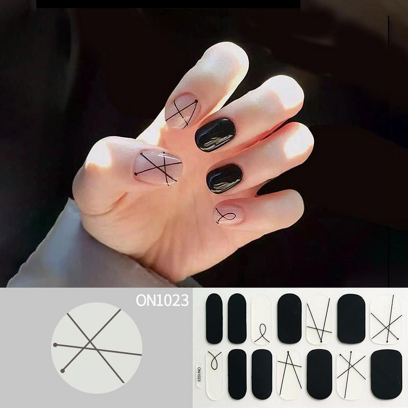 1* Semi Cured Gel Nail Sticker UV/LED Baking Lamp Gel Nail Gel Paste ...