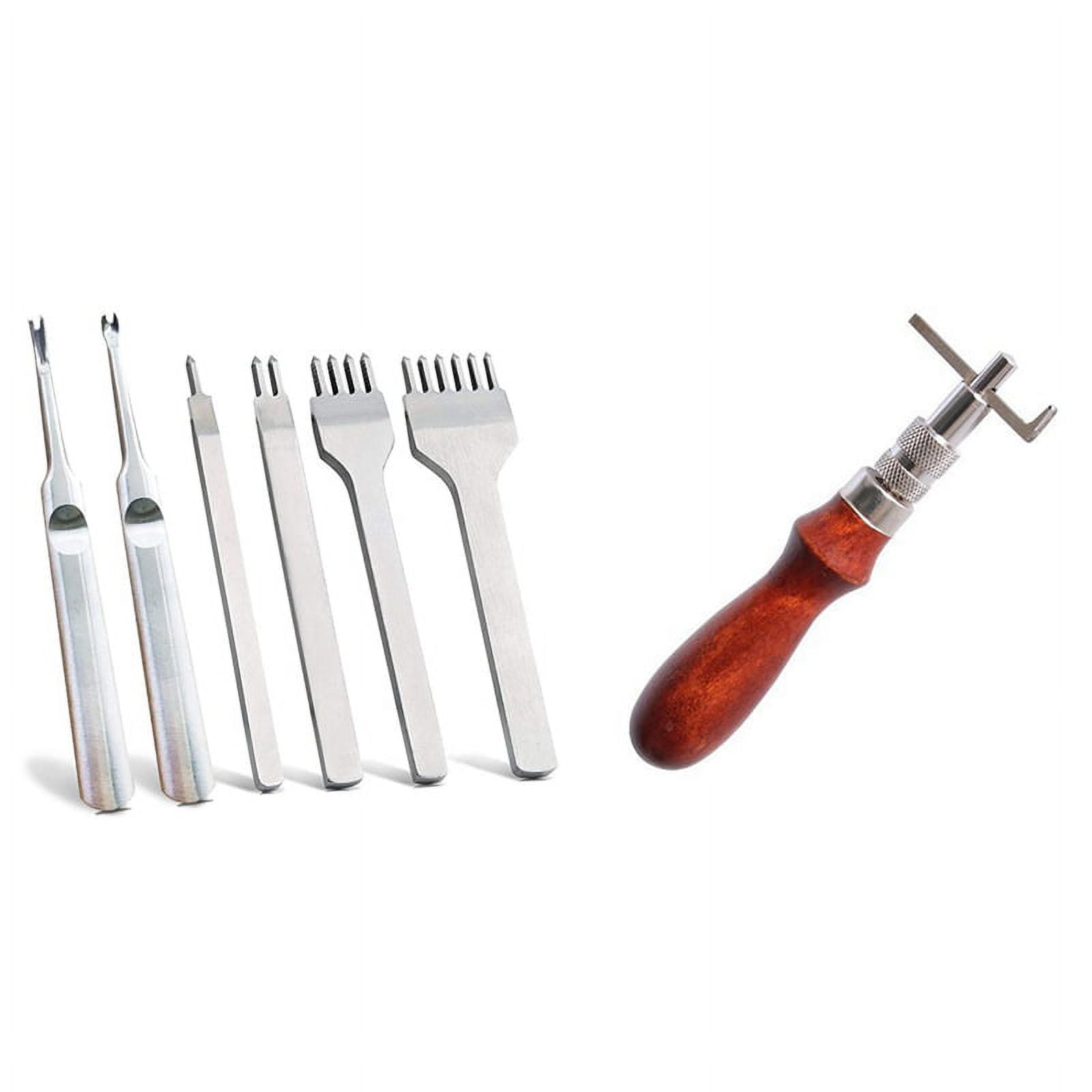 1 Set 1/2/4/6 DIY Diamond Lacing Stitching Chisel Set & 1 Pcs Solid ...