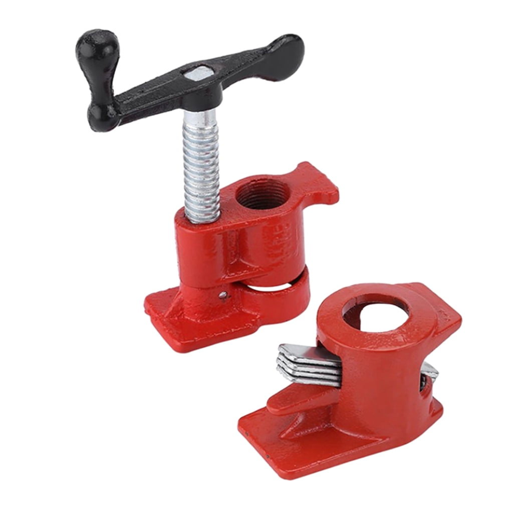 1 Set 1/2 Glue Pipe Clamp Tough Wood Carpentry Cast Iron Heavy Duty 2 ...