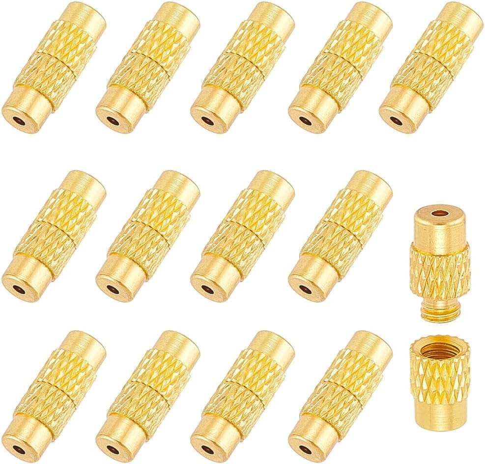 1 Set 1 Box 100Pcs Gold Screw Clasp Barrel Clasps Bulk Metal Brass ...