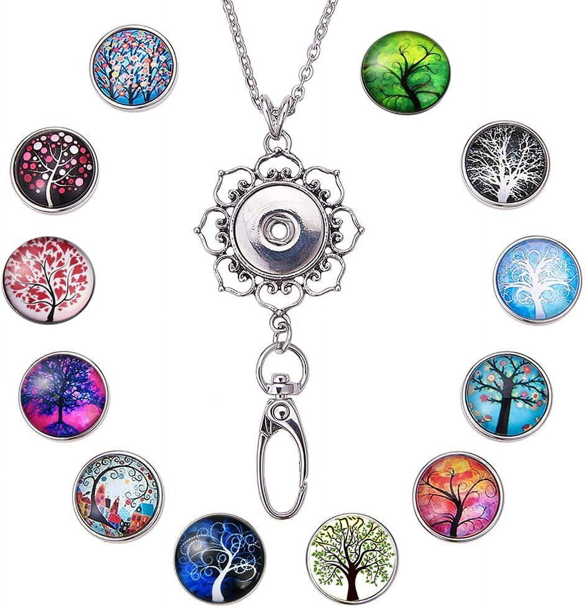 1 Set 1 Box 12Pcs Women Office Lanyard ID Badges Holder Necklace Fancy ...