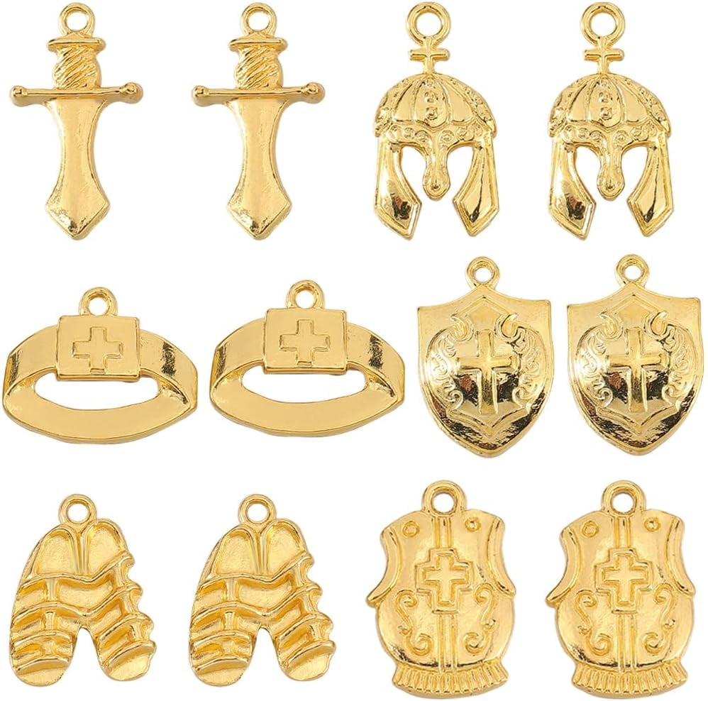 1 Set 1 Box 48Pcs 6 Styles Bible Theme Charms Bible Charms Bulk Alloy ...