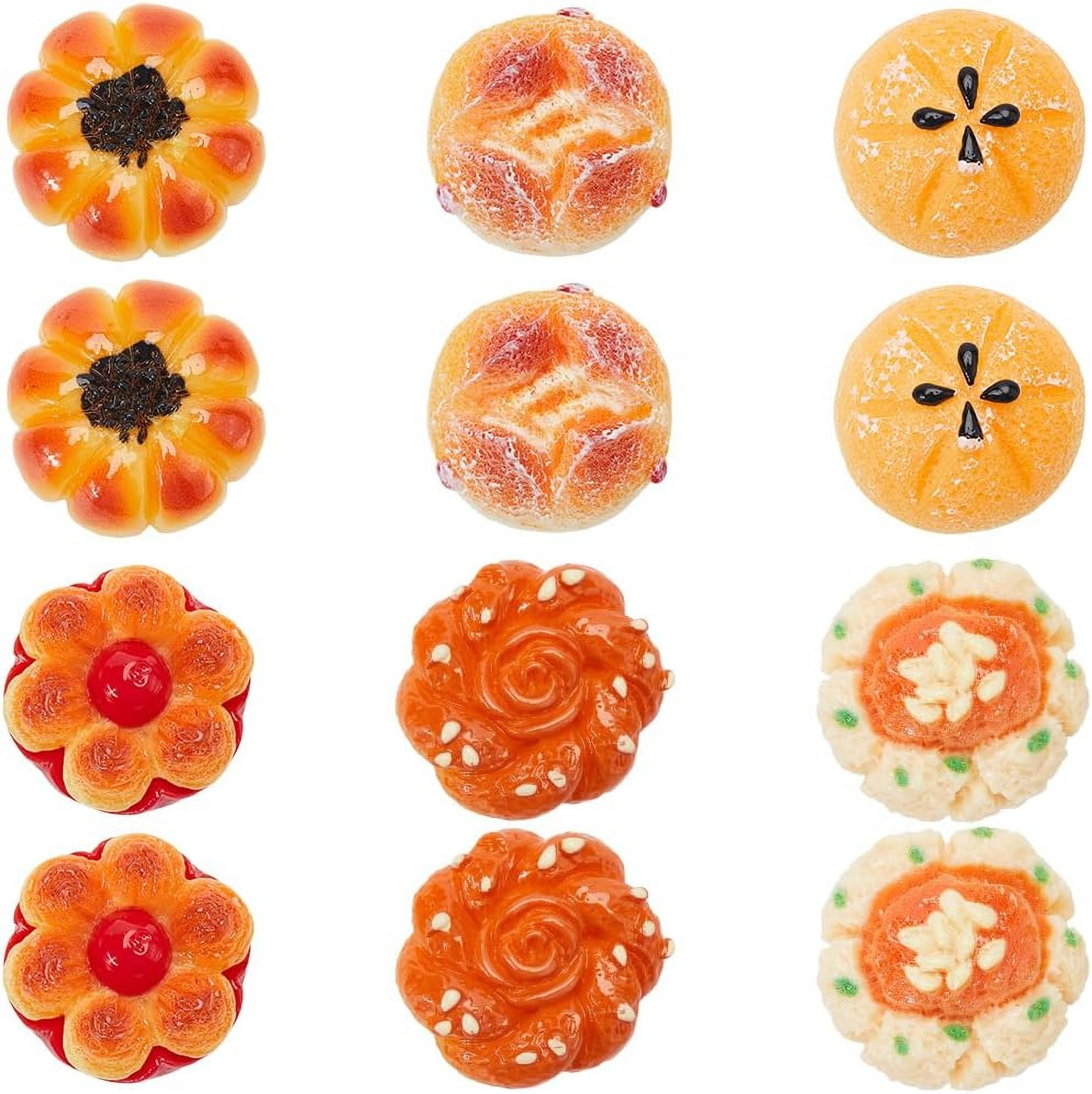1 Set 1 Box 48Pcs 6 Styles Resin Food Cabochon Resin Flatback Charms ...