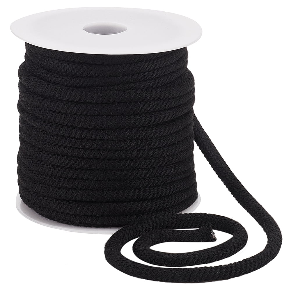1 Set 1 Bundle Polycotton Cords for Pants Drawstring Round Black 6mm ...