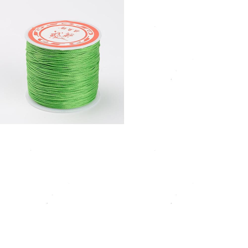 1 Set 1 Roll Round Waxed Polyester Cords Twisted Cord Lime Green 0.5mm ...