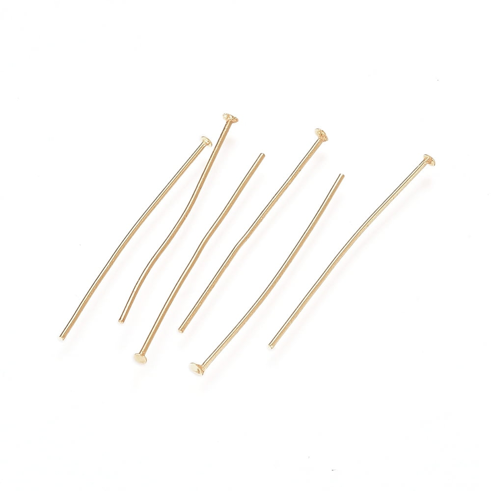 1 Set 100Pcs 304 Stainless Steel Flat Head Pins Golden 30x0.6mm 22 ...