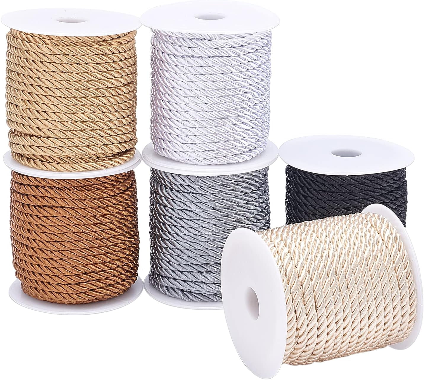 1 Set 108 Yards Twisted Trim String 5mm Decorative Twine Cord 3-Ply ...