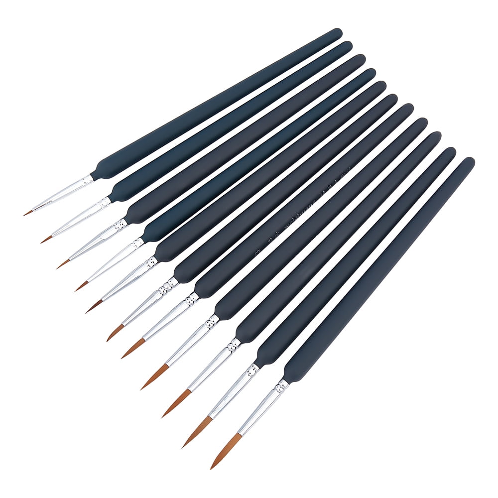 1 Set 11 size Fine Tip Detail Painting Brushes Black Calligraphy ...