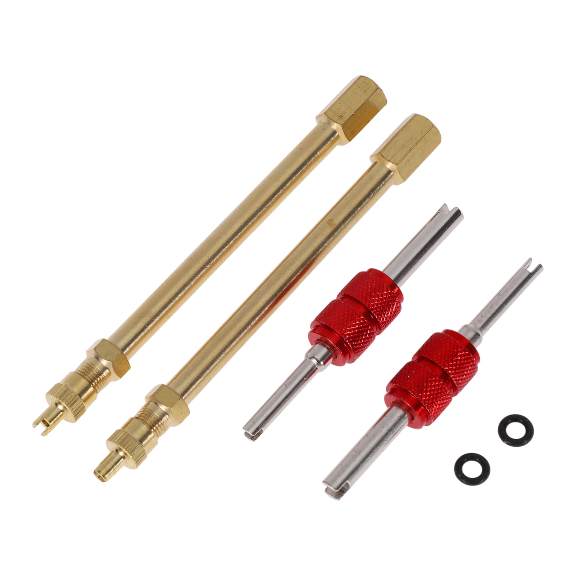 1 Set 110mm Tire Valve Extension with Double-ended Valve Core Removal ...