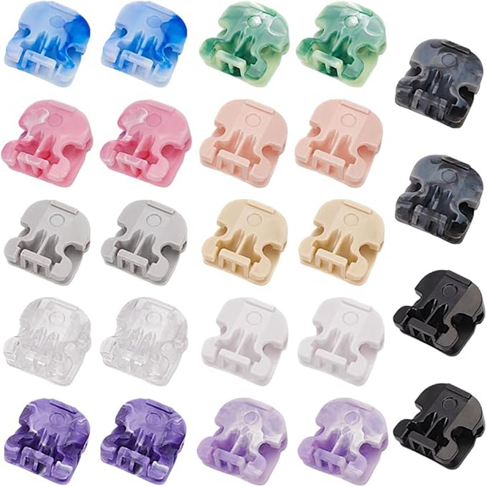 1 Set 12 Pairs 12 Colors Plastic Shoelaces Buckle Lock Rectangle Mixed ...