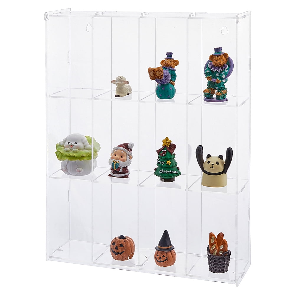 1 Set 12-Slot Assemble Acrylic Minifigures Display Case for Model Toy ...