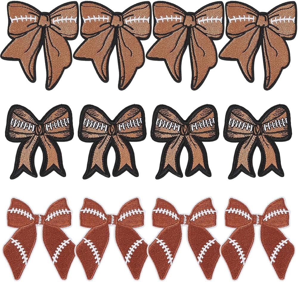 1 Set 12Pcs 3 Styles Computerized Embroidery Nylon Cloth Patches Rugby ...