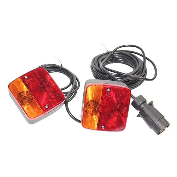 1 Set 12V 7 Pin 10m Universal Rear Towing Tail Light LED Trailer Brake ...