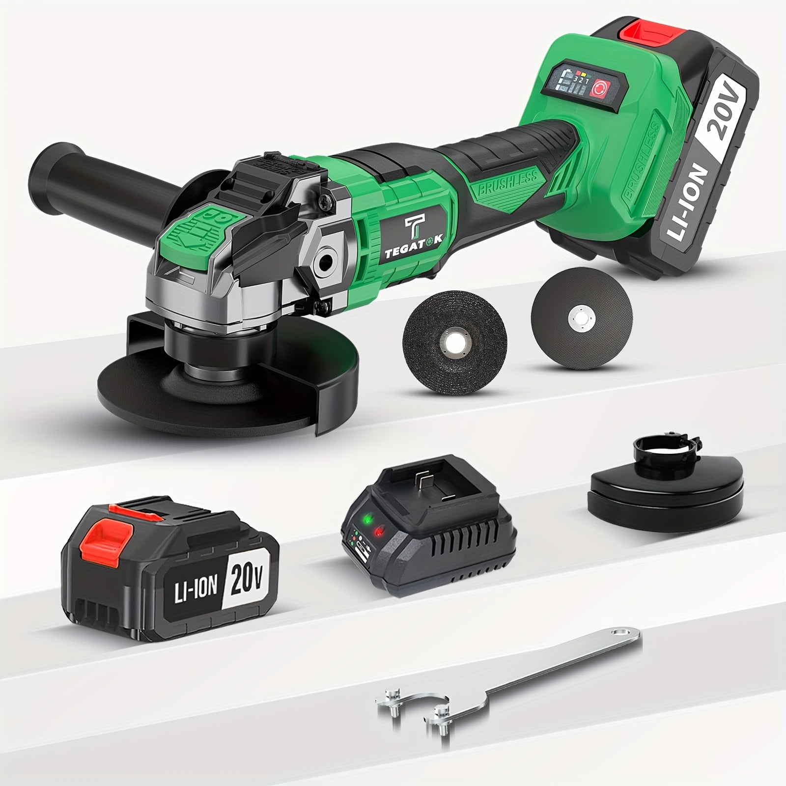 1 Set 12V Mini Cordless Angle Grinder - 19500RPM Electric Polishing ...